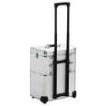Topeakmart 19 Aluminum Trolley Makeup Case Rolling Beauty Cosmetic Lock ...