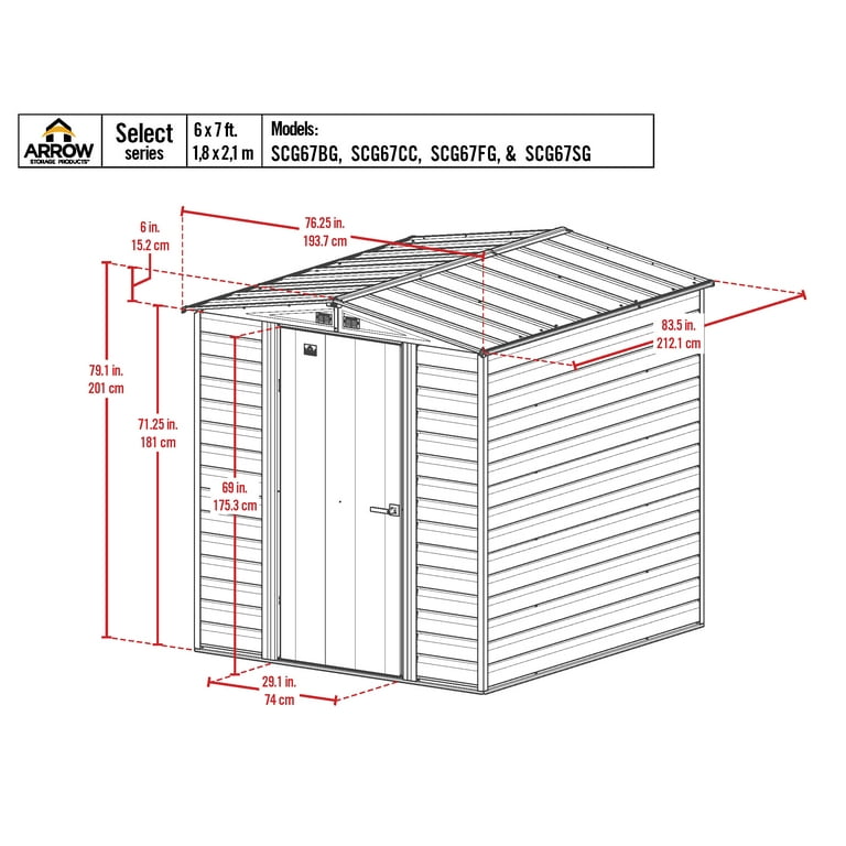 Outsunny 8x7 FT Outdoor Storage Shed, Galvanized Steel, 47% OFF