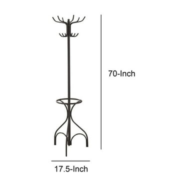 DecMode 19" x 77" Black Metal Coat Rack, 1-Piece - Walmart.com