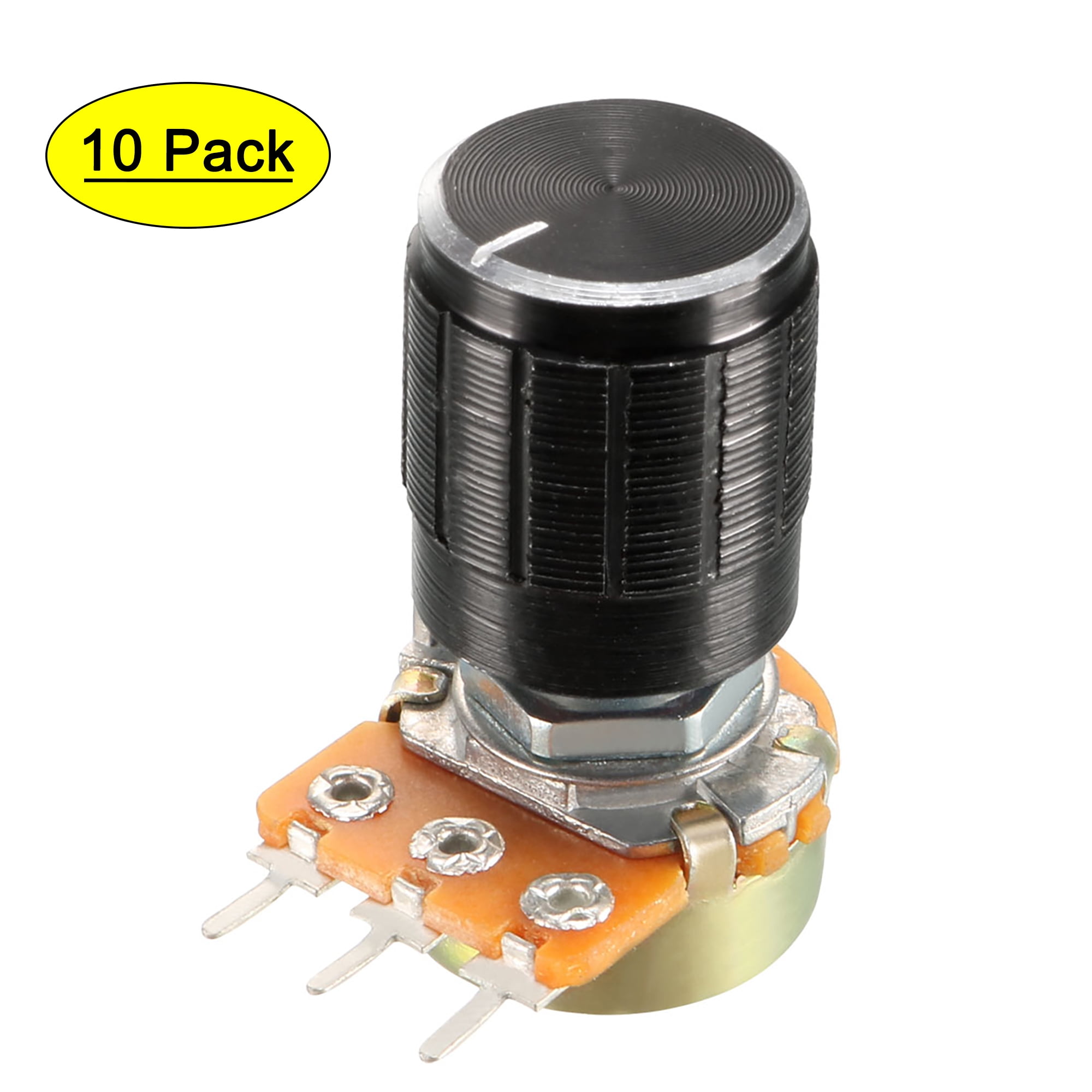 Uxcell 10 packs 100K Variable Resistors Rotary Carbon Film Taper ...