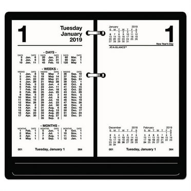 AT-A-GLANCE Burkhart's Day Counter Desk Calendar Refill, 4 1/2 x 7 3/8 ...