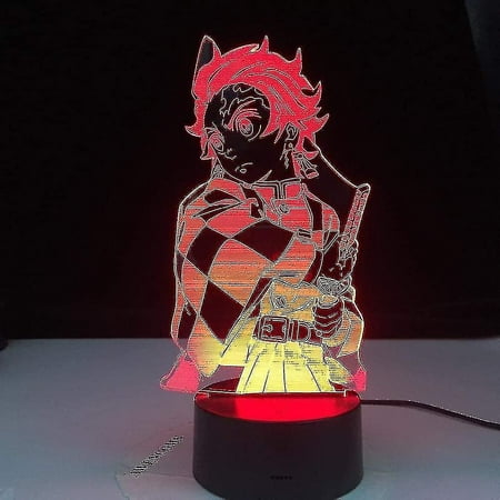 Anime Lamp Night Light Illusion Light Demon Slayer Tanjiro Kamado ...