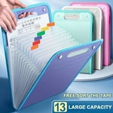 LILIANG Vertical Expanding File Folder, 13 Pockets Accordion File ...