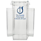 Kingdom TKLL32P Personalized Regal Full Size Podium or Pulpit - Crystal ...