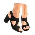 AJGRHE Women's Sandals Elegant Open Toe Heel Sandals Summer Dressy ...