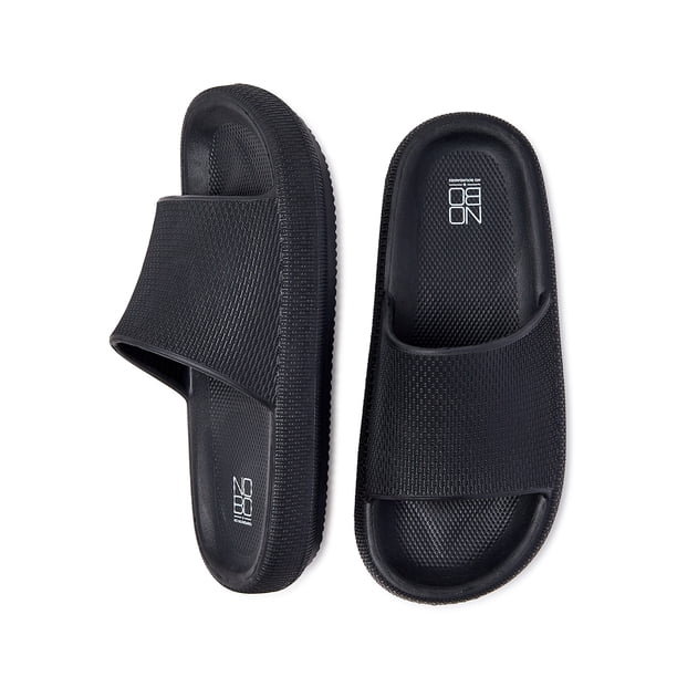 No Boundaries Women's Comfort Slide Sandals - Wide Width Available ...