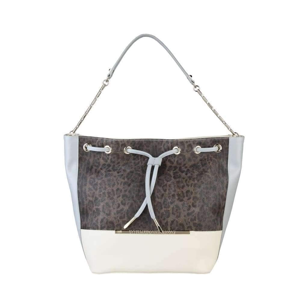 Roberto Cavalli Class Candy Leopard Satchel Bag (White, NOSIZE ...