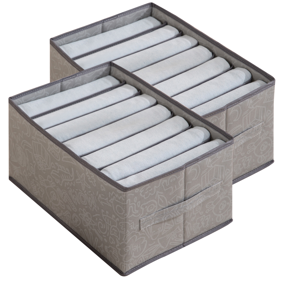 Austok 2 pcs Clothes Organizer Foldable Drawer Organizer Boxes Pants ...