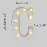 Magik Light up Letter LED Alphabet Number Symbol Plastic Battery ...