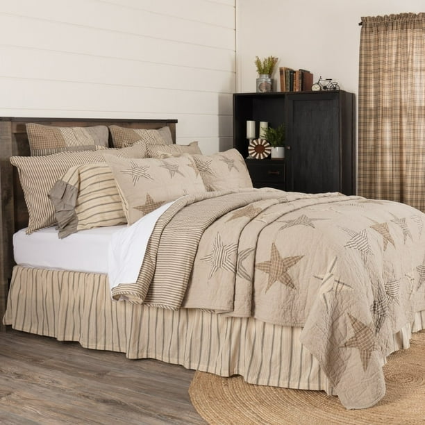 VHC Brands VHC Khaki Tan Farmhouse Americana Bedding Sawyer Mill Star ... VHC Brands VHC Khaki Tan Farmhouse Americana Bedding Sawyer Mill Star ...