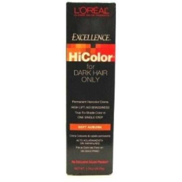 L'Oreal Excellence HiColor Soft Auburn, 1.74 oz (Pack of 4) - Walmart.com