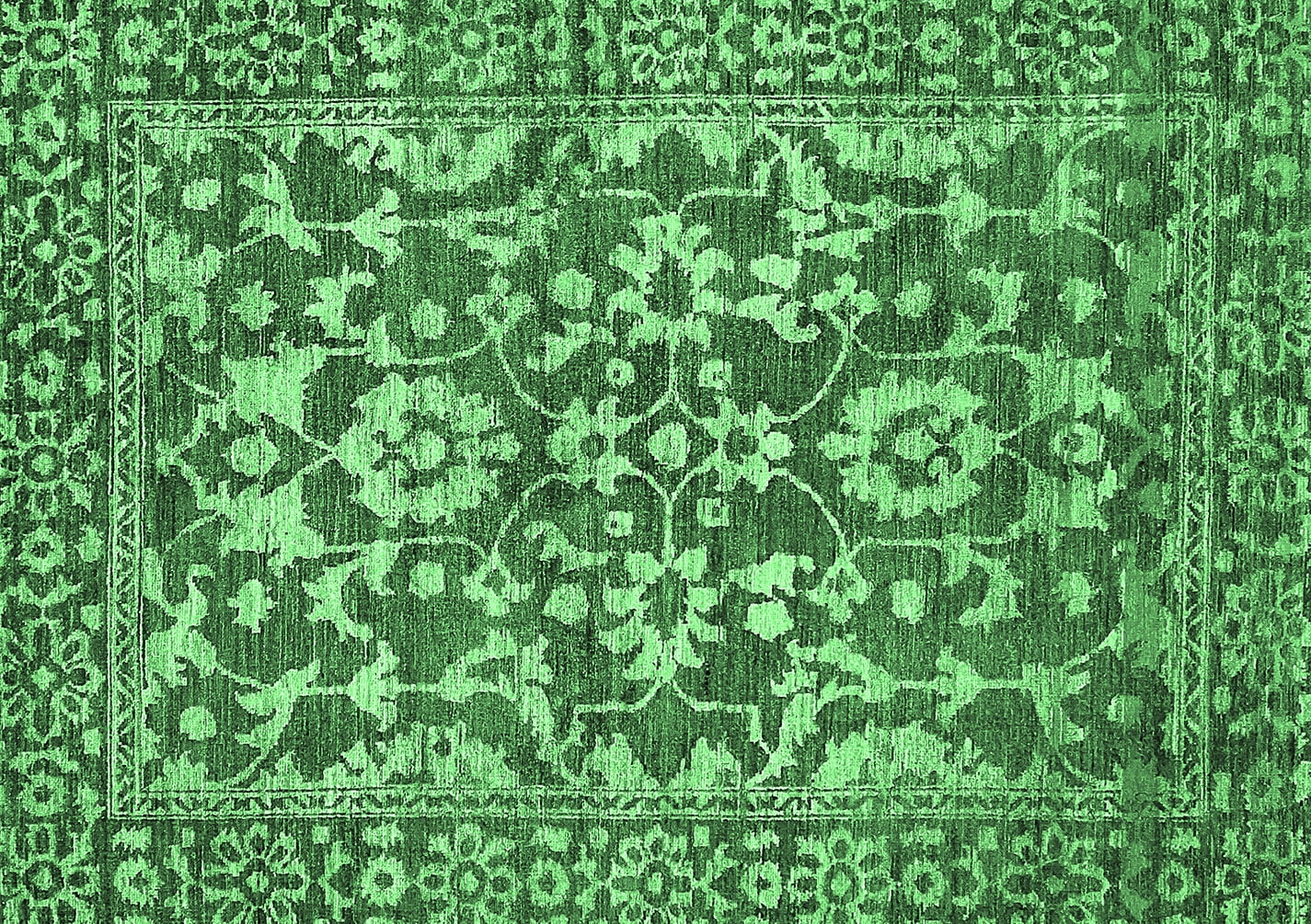Ahgly Company Indoor Rectangle Abstract Emerald Green Modern Area Rugs ...