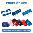 1Set 12M 6 Colors Double Face Polyester Velvet Ribbon for Gift Packing ...