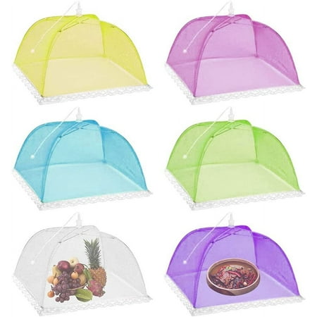 SHAR Foldable Food Cloche, 6 Pieces Fly Proof Food Cover Insect Proof ...