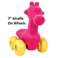 Rubbabu Pink Giraffe Aniwheels Baby Toy 7 Inch - 12 months & up ...
