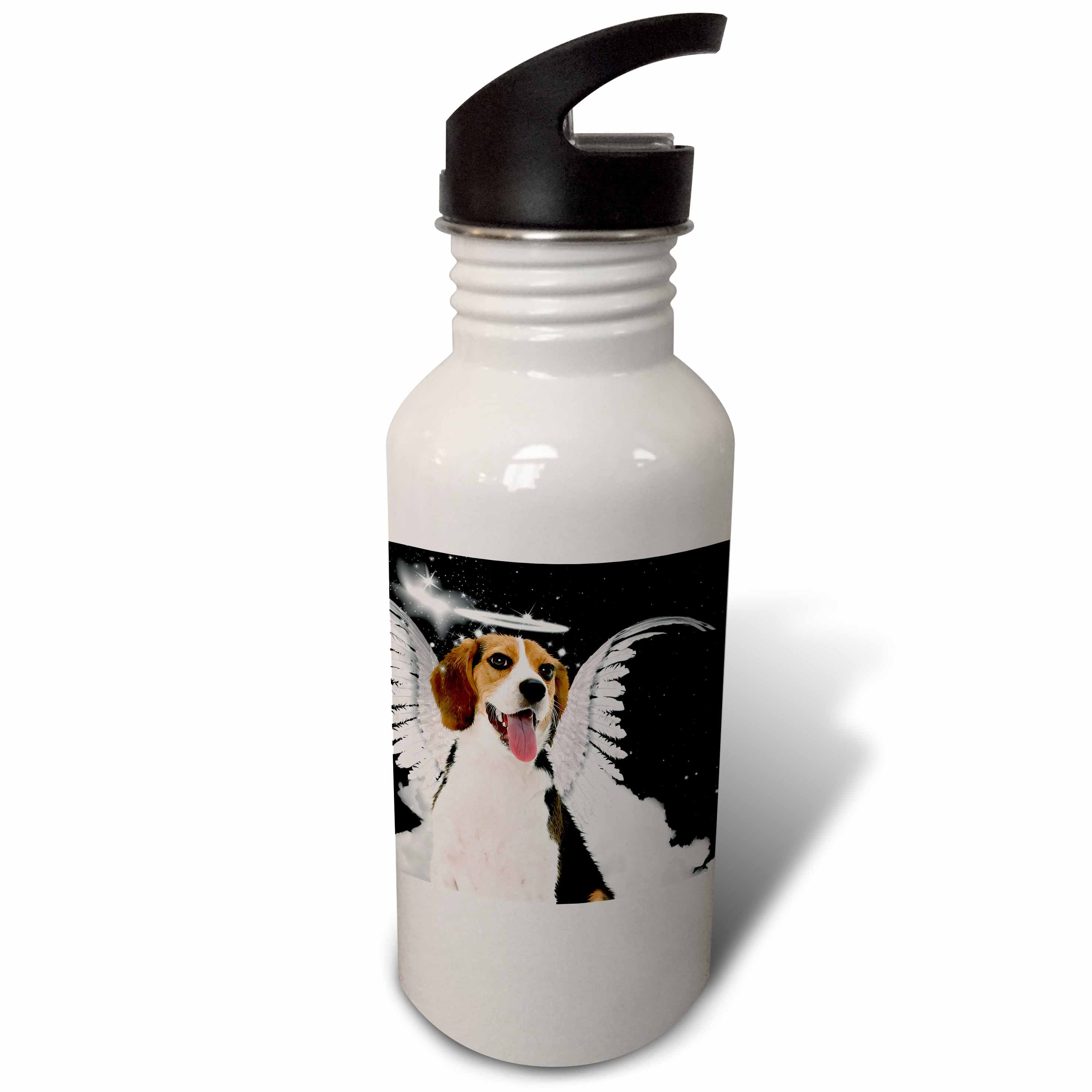 Beagle Angel Dog with clouds, a cute Halo and Angel Wings 21 oz Sports ...