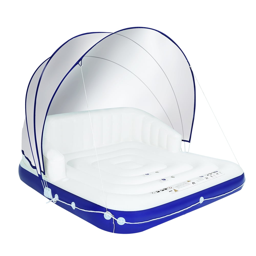 ELECWISH Inflatable Pool Float 2-3 Person Giant Pool Float Lounge with ...