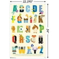 Disney Characters as the Alphabet Wall Poster with Push Pins, 22.375" x ...