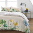 4 Piece Duvet Cover Set Full, Watercolor Butterfly Spring Flower Soft ...