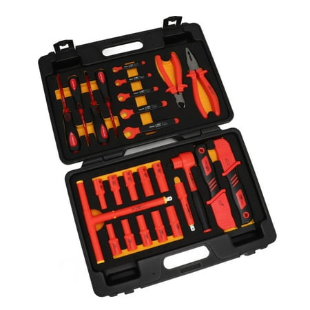1000V Insulated Socket Ratchet Bits Set, Heavy Duty Ergonomic Handle 3 ...