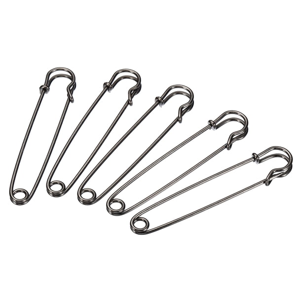 Uxcell Safety Pins 3.5 Inch Large Metal Sewing Pins Black 20Pcs ...