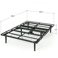 Zinus Jared 14" Adjustable Black Metal Bed Base with Remote, Queen ...