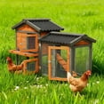 Predator Proof Chicken Coop for 2-4 Chickens, 58" Wooden Duck Coop ...