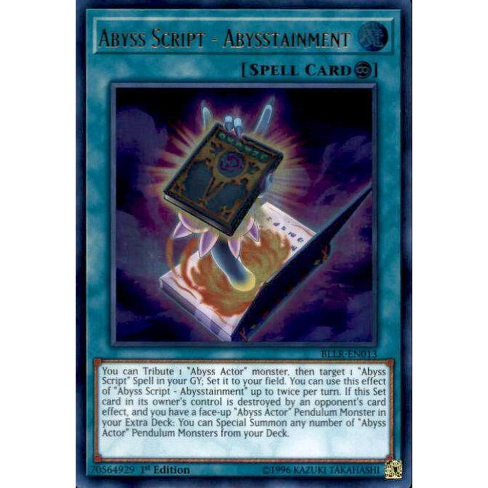 Yu-Gi-Oh Abyss Script - Abysstainment BLLR-EN013 - Walmart.com ...