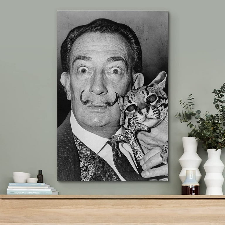 Salvador Dali Portrait Cat