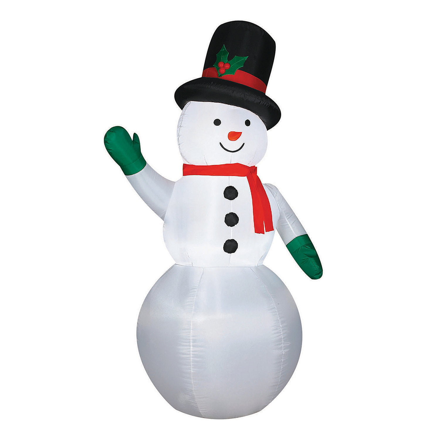 Gemmy Inflatable Snowman LED Light-Up Yard Decoration - 7 ft - Walmart.com