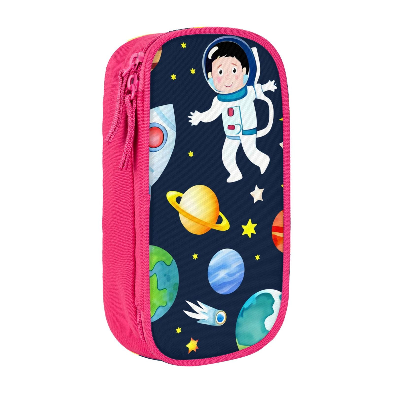 XMXY Space Rocket Astronaut Large Capacity Pencil Case, Portable Pencil ...