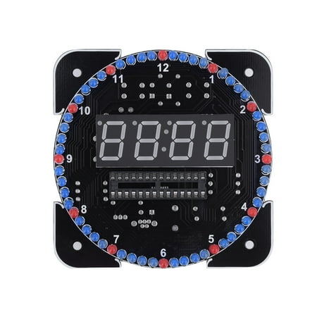 DIY Electronic Clock Kit Multifunctional Light Control Rotation Digital ...