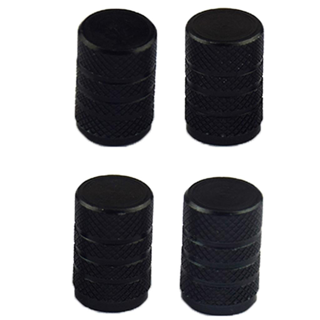 Paquete de 4 tapacubos de aluminio para neumáticos de coche Negro ...