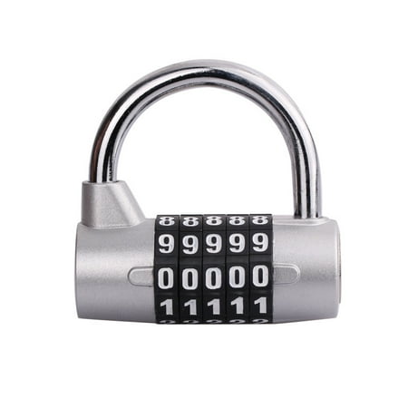QUETO 5 Digit Combination Padlock, Gym Padlock, Can be Reset ...