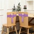 Aufmer 5 Pcs Stretch Chair Bow Decorations, Polyester Holiday Party ...
