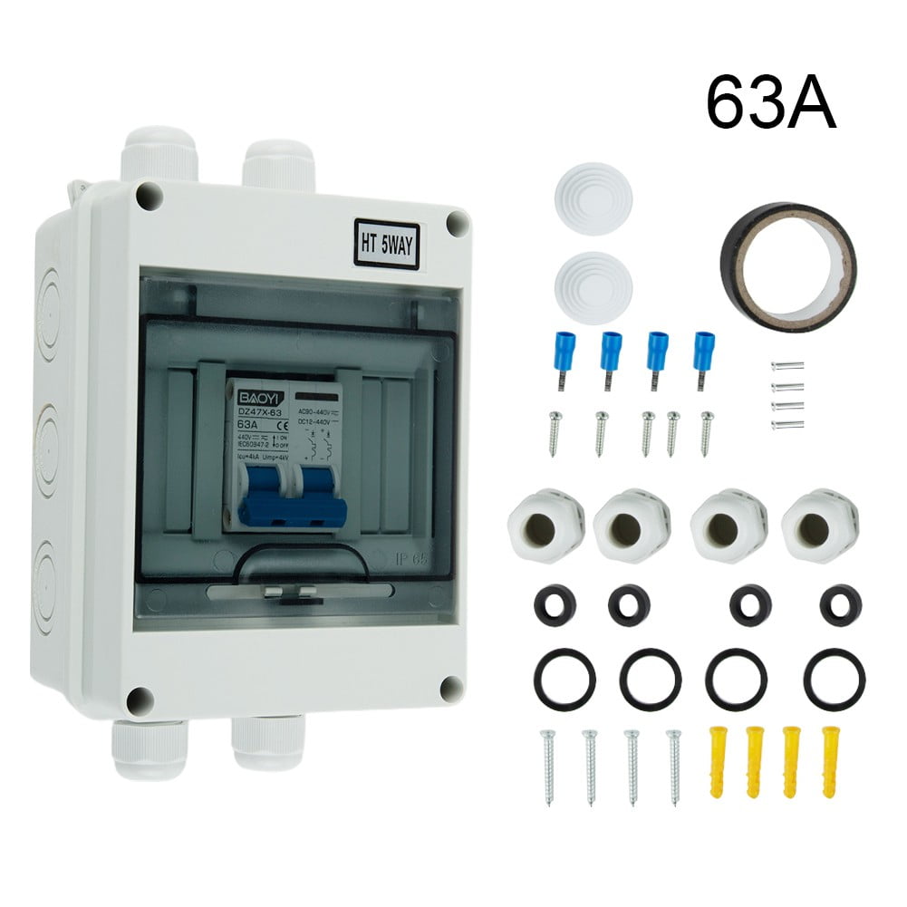 PV Disconnect Box DC440V Circuit Breaker Solar System Isolator Switch 6 ...