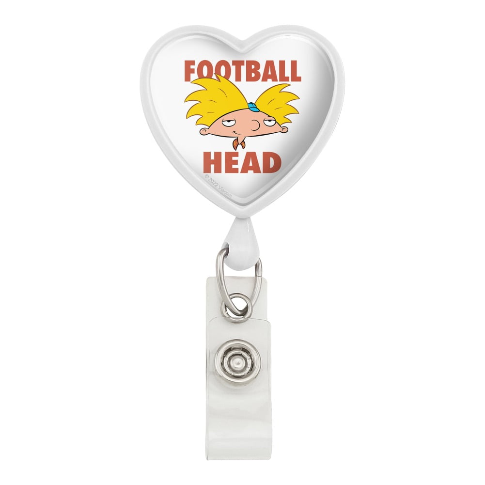 Hey Arnold! Football Head Heart Lanyard Retractable Reel Badge ID Card ...