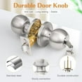 Brushed Nickel Entry Door Knobs Combo Pack, 6 Pack Keyed Alike Entrance ...