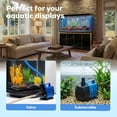 1200 GPH Amphibious Adjustable For Pond Fountain Aquarium Fish Tank ...