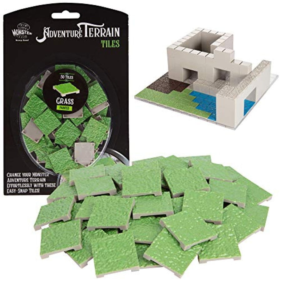 Monster Adventure Terrain- 50pc Grass Tile Expansion Pack- Hand-Painted ...