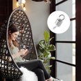 4Pcs Porch Swing Spring Set Metal Heavy Duty Plated Silver for Indoor ...