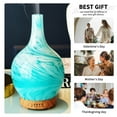 Porseme Blue Wave Essential Oil Diffuser, 100ml Glass Ultrasonic Humidifier, Cool Mist, Timer ...