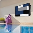 Blue Gray Outdoor TV Cover 52 to 55 Inch Abstract Color Block Geometric ...