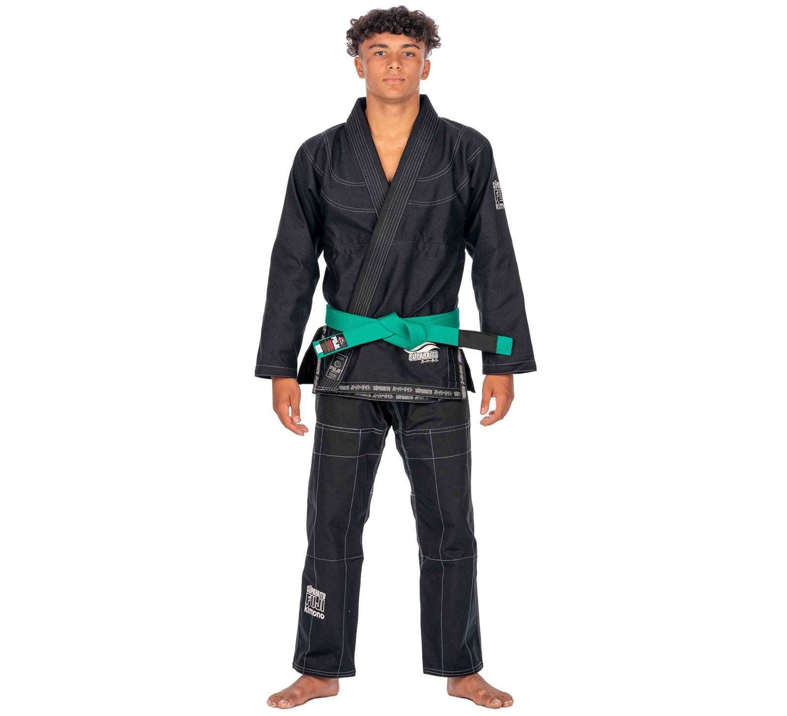 Fuji Kids Suparaito Brazilian Jiu Jitsu BJJ Gi - Black (C2) - Walmart.com