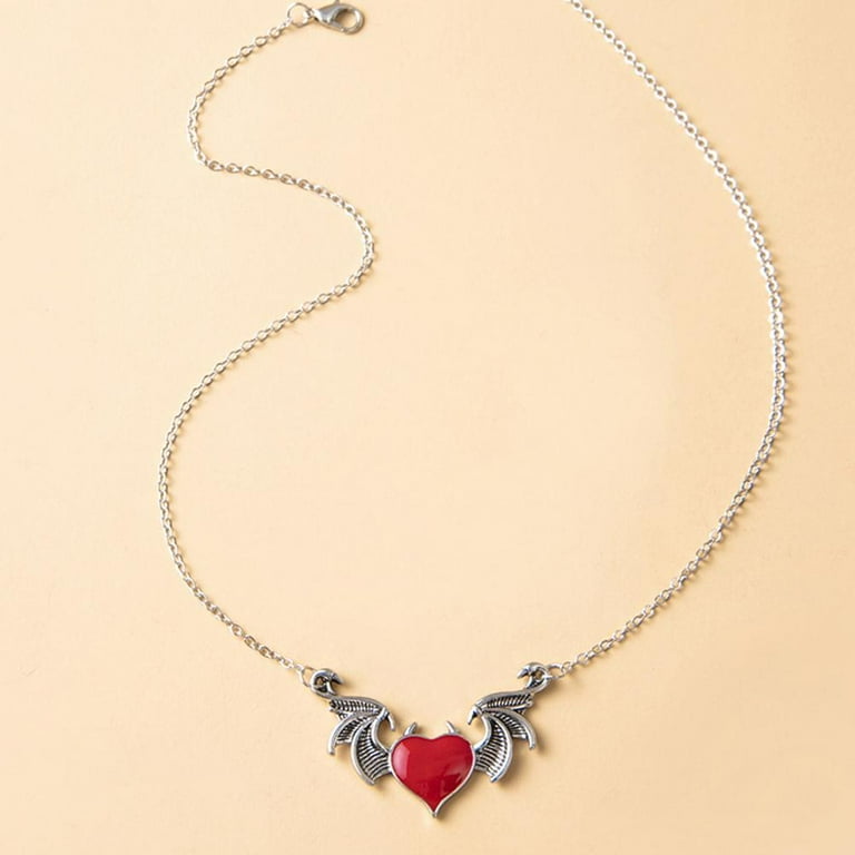 Heart Devil Pendant With Wings