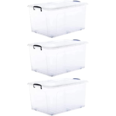 Superio Storage Containers With Wheels (2 Pack), Stackable Large ...