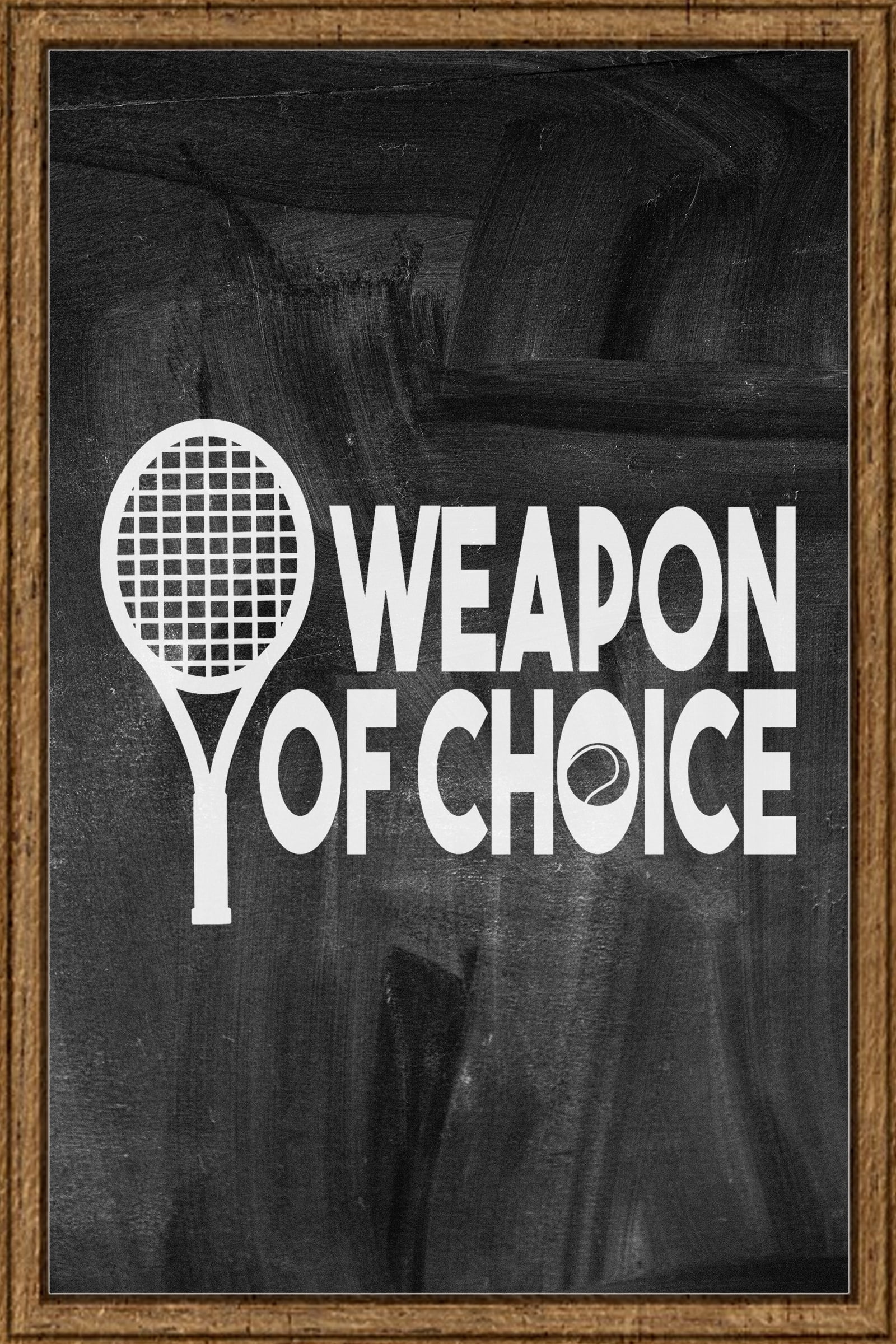 Weapon of choice tennis racquet silhouette sports game play Tin Sign ...