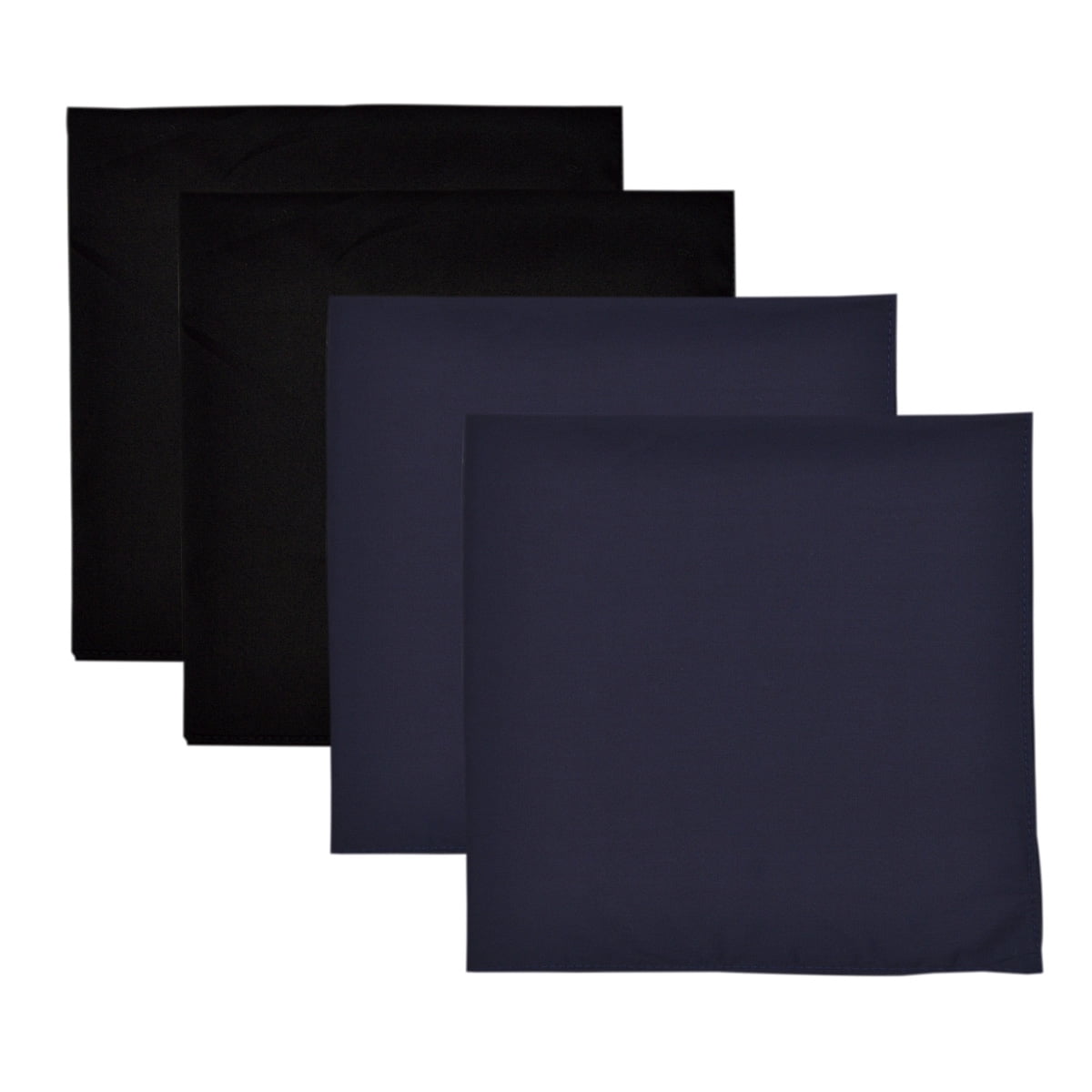 4-Pack Premium Pure Cotton Solid Color Bandanas Square Scarf Headband ...