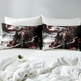 Gothic Bed Sheets Dragon Bedding Set Fantasy Castle Dark Sky Fitted ...