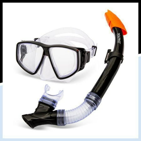 Dolfino Pro Pinnacle Adult Mask and Snorkel Combo Set - Black - Walmart.ca